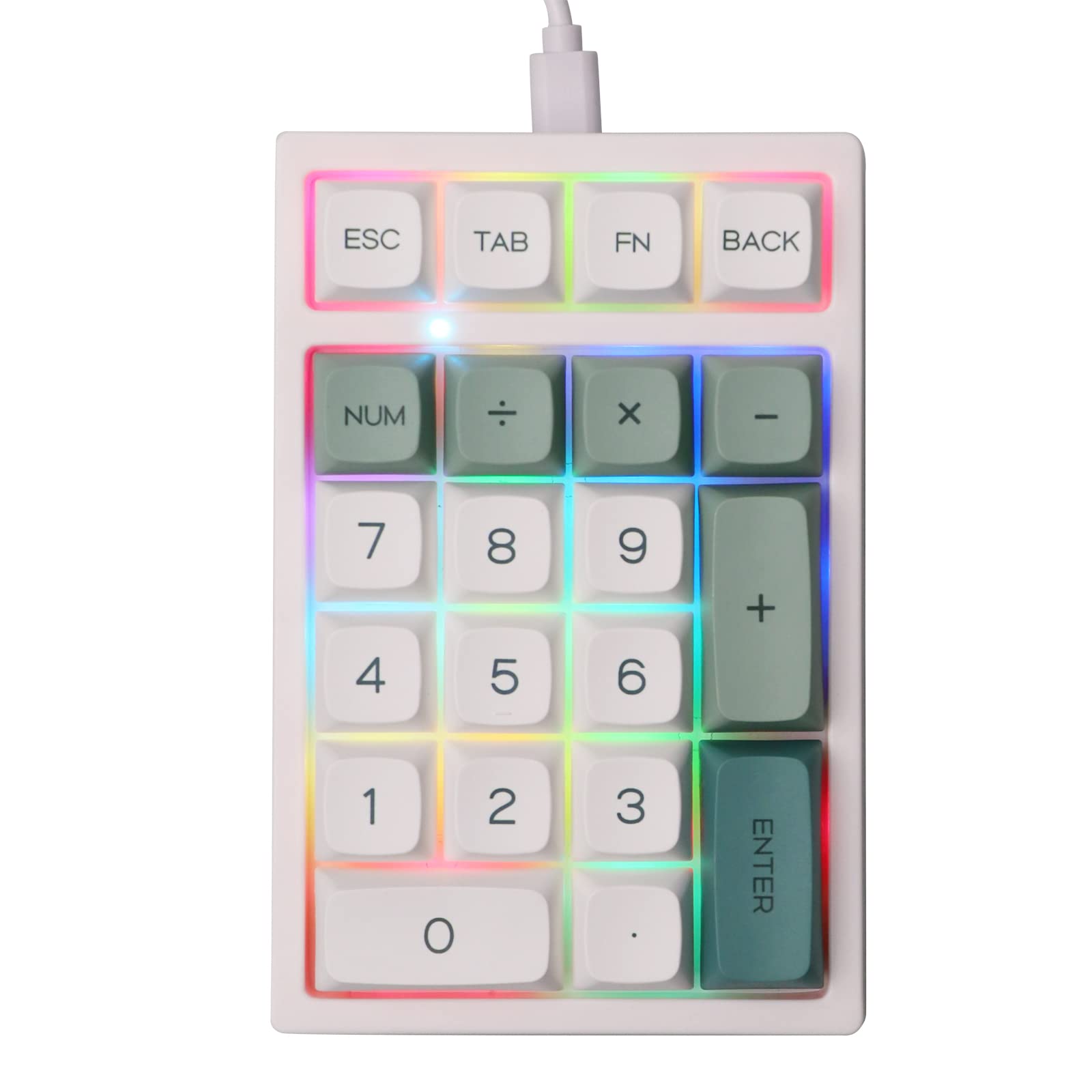 EPOMAKER Gaming Keyboard Numpad Combo, EP84 Pro 75% RGB Hot Swappable 2.4GHz/Bluetooth 5.0/USB-C Wired Keyboard with TH21 Wired Numpad for Mac/Win/Gamers(Gateron Pro Yellow)