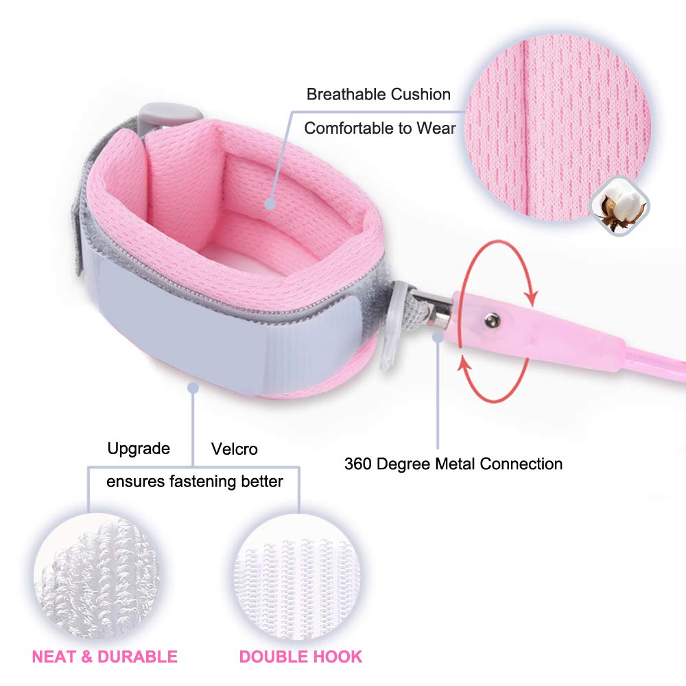 Child Link Backpack for Kid, 3-in-1, Anti Lost Wrist Cuff with Lock + 1.5m Link + Safety Walking Backpack for Girls, Boys