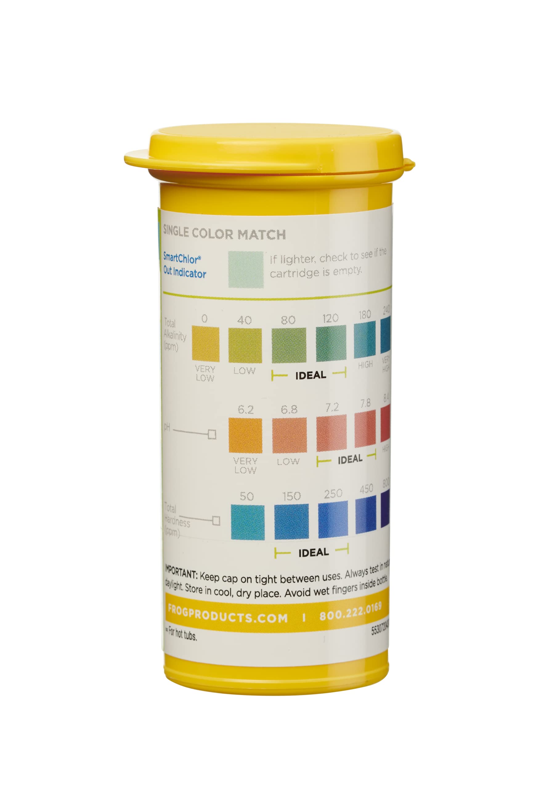FROG @ease Test Strips for Hot Tubs for use only with FROG @ease In-Line and Floating Sanitizing Systems for Spas up to 600 gallons, Measures low levels of Chlorine, Quick and Easy Test Strips