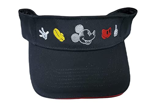 Disney Mickey Mouse Parts Adjustable Black Visor