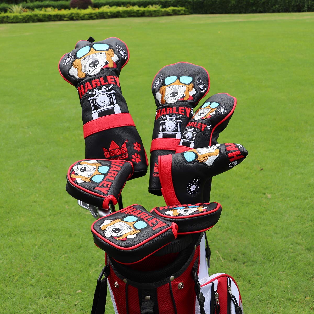 Craftsman Golf Motorcycle Harley Dog Mallet Putter Headcover for Odyssey Scotty Cameron (Mallet Cover)