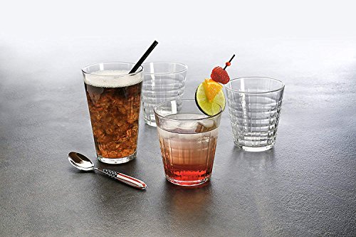 Duralex Prisme Clear Tempered Glass, 6 Count (Pack of 1)