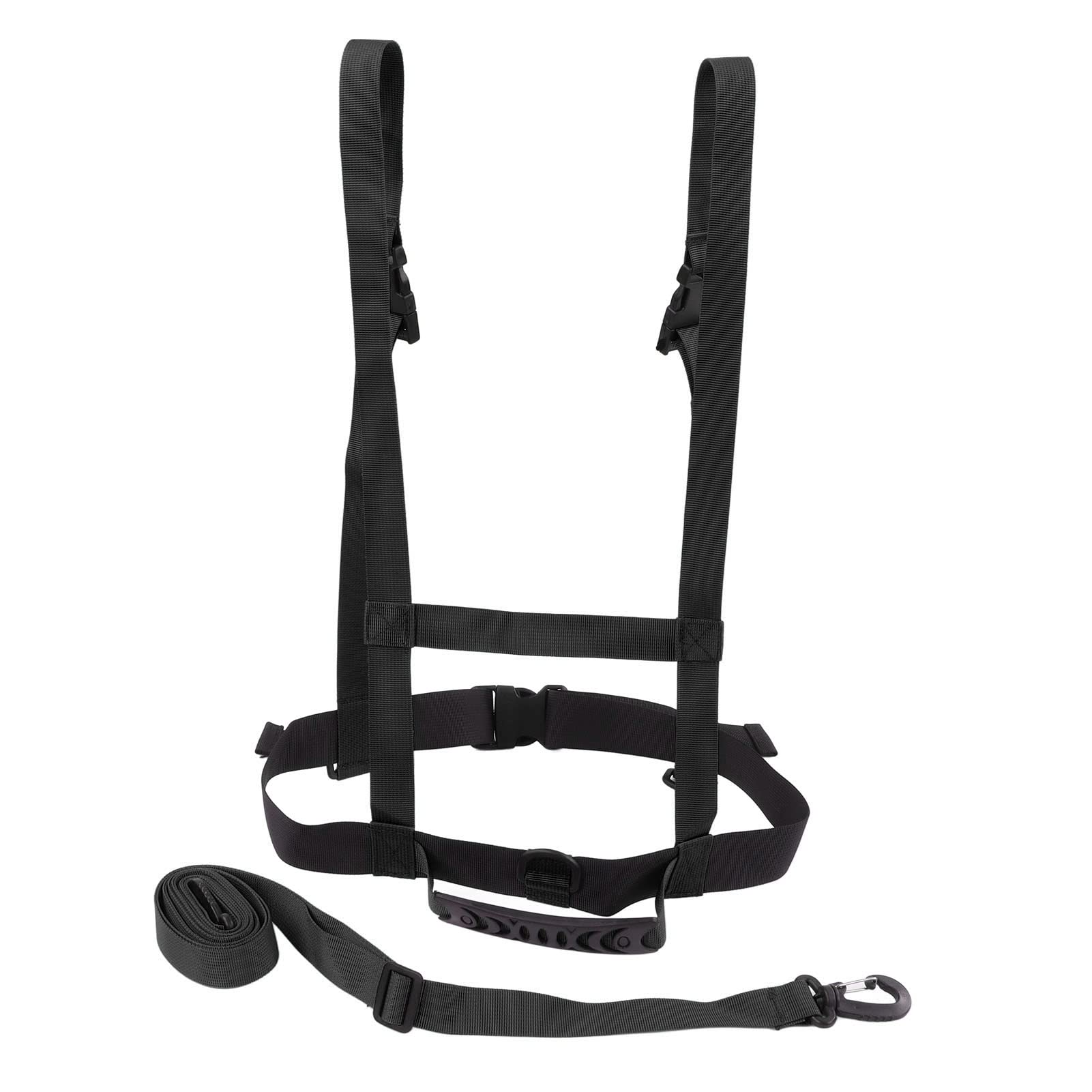 DAUERHAFT Kids Ski Shoulder Harness, Portable Kids Ski Training Leash Widely Applicable for Cycling(Black)