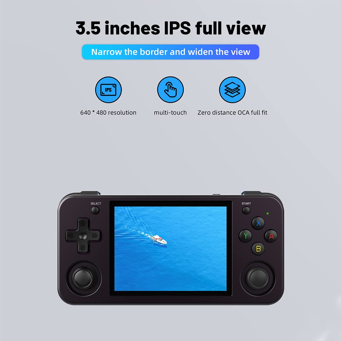 FUNDE RG353M Handheld Game Console Retro Arcade with Built-in 15000 Games, 3.5 Inch IPS Screen Compatible with Linux/Android11 Portable Video Game Console, 16G+64G, 3200mAh