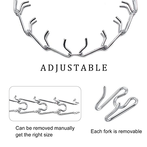 JIPIMON Dog Collar Extra Links Designed for Herm. Sprenger Collar (4 Pack) Steel Chrome Plated No Pull Dog Training Collar Links (2.25mm, Silver)