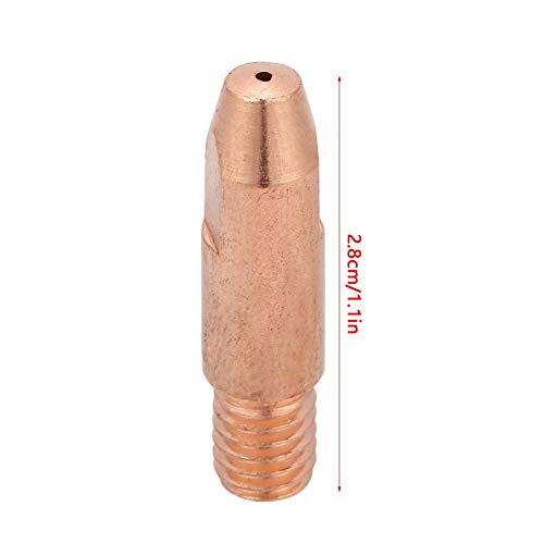 FTVOGUE 20Pcs Copper Contact Tip M6 for Euro Style Binzel 24KD MIG MAG Welding Torch Gas Nozzle Tip Holder Accessaries[0.8],Nozzles, Collets and Lenses