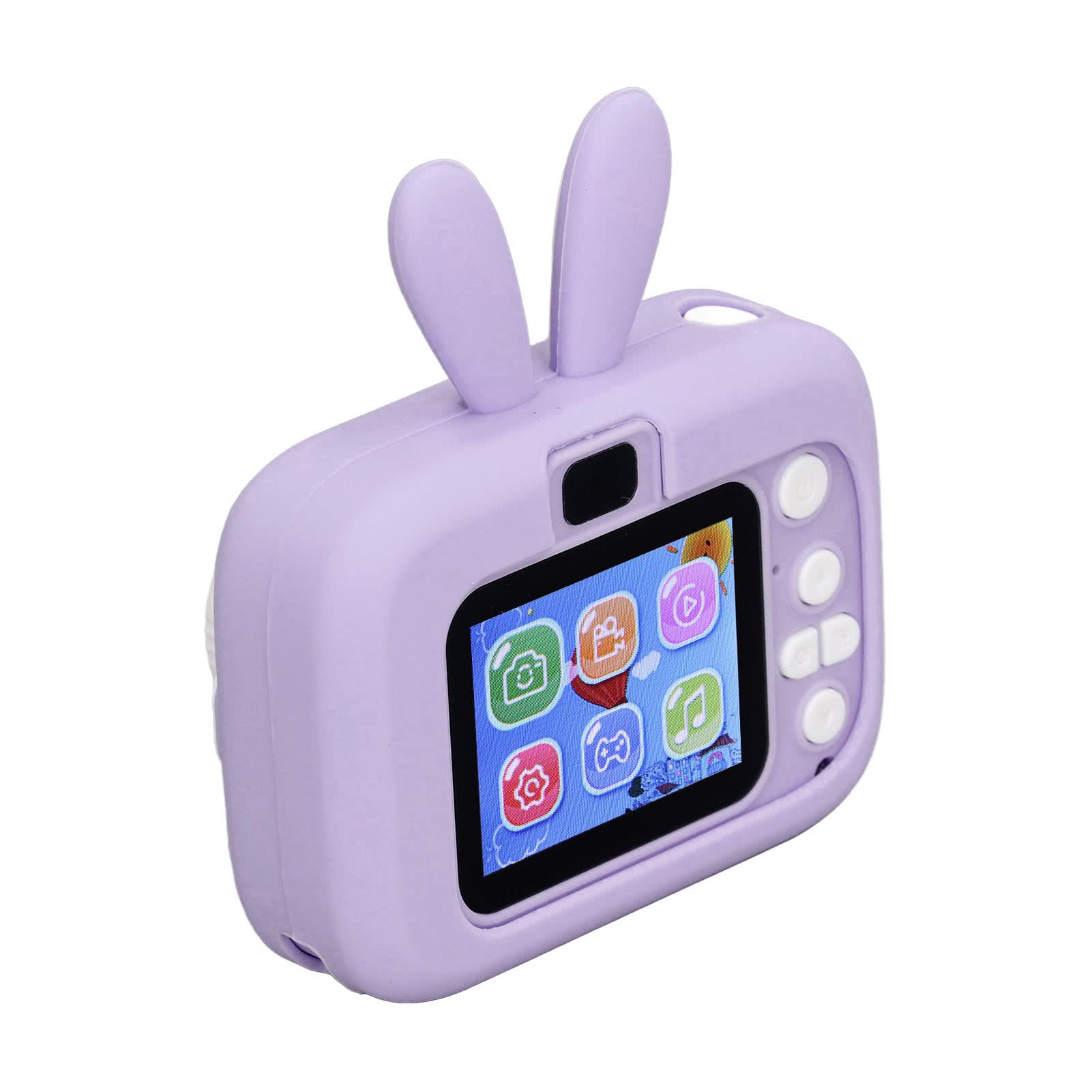 Children Digital Camera 20MP 400mAh 1080P USB 2in Color Display Automatic Focusing Kid Student Digital Camera Games Kids Electronics Personal Video Players Accessories (Purple) E