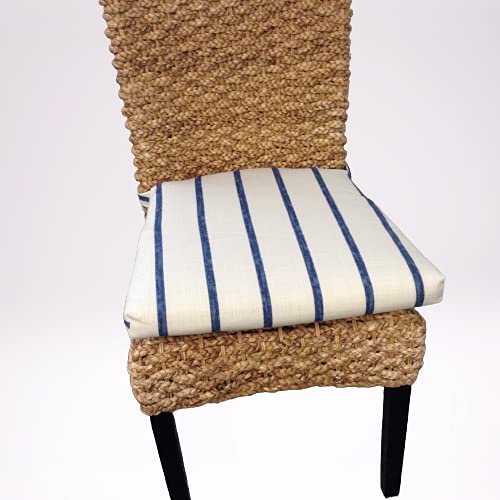 Chair Cushion Pad - Wicker Chair Cushion - seat cushion with 37" ties and removable foam insert Farmhouse Chair Cushions - Kubo Chair Replacement Cushion