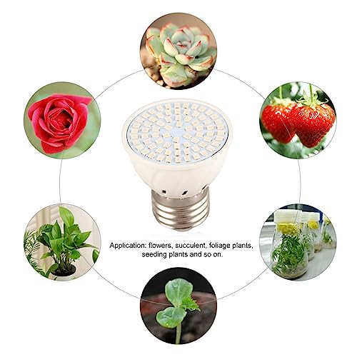 Full Spectrum Grow Light, 36W LED Grow Light Bulb -52 Red + 20 Blue AC220V 72 LEDs SMD2835 Plants LED Lamp Bulbs for Small Grow Box, Grow Tent, DIY Hydroponics, Bonsai, Garden etc