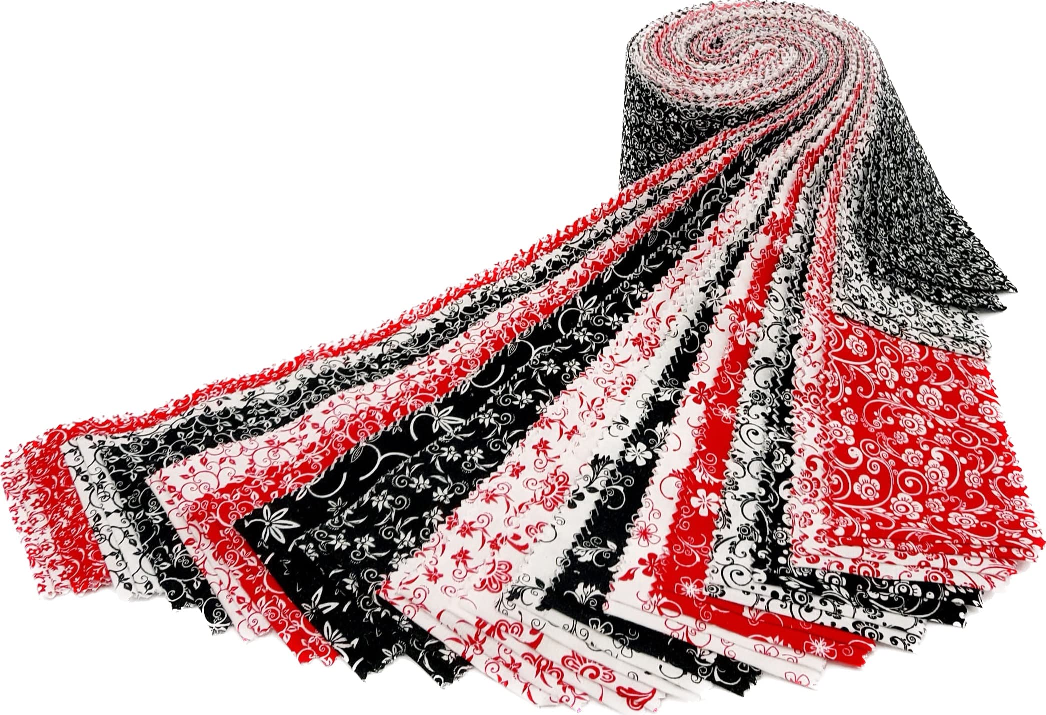 Classic Collection Black & Red Jelly Roll - Made in The USA (40 cuts)