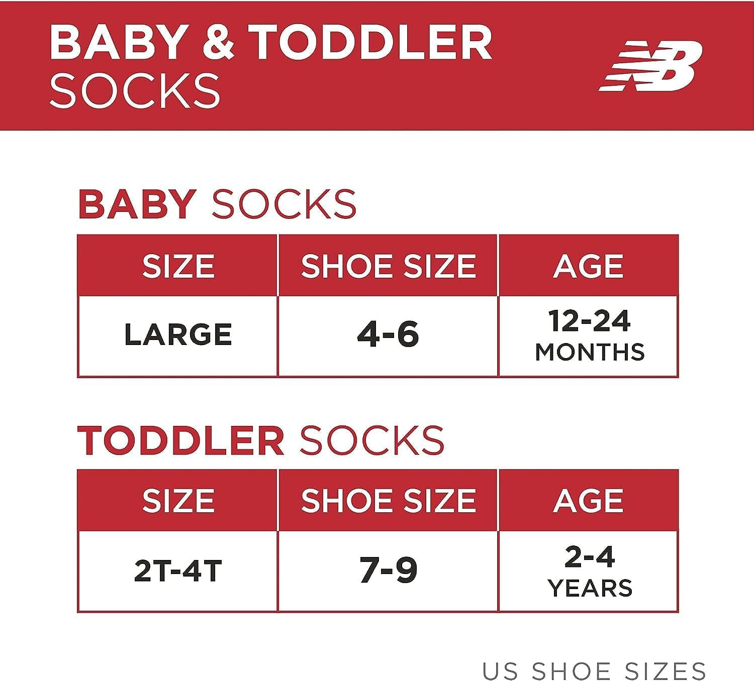 New Balance Baby Boys' Socks - 12 Pack Quarter Cut Non-Skid Gripper Socks (Infant/Toddler), Size 2-4T, Black Assorted Grip