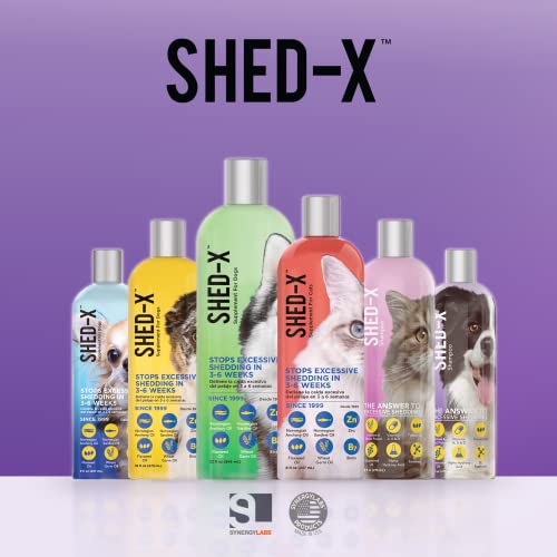 Shed-X Shed Control Shampoo for Dogs, 16 oz β Reduce Shedding β Shampoo Infuses Skin and Coat with Vitamins and Antioxidants to Clean, Release Excess Hair, and Exfoliate
