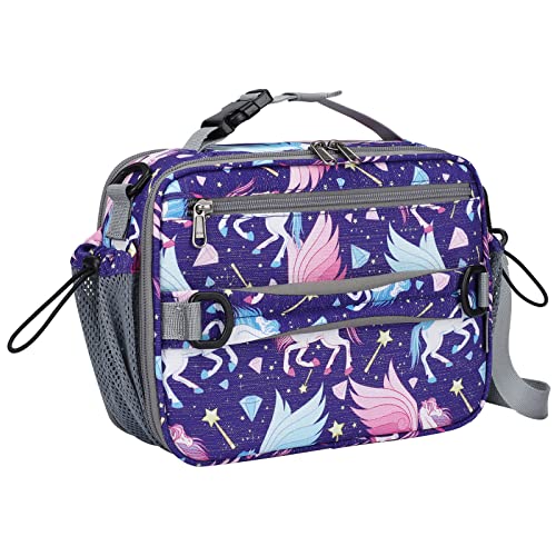 Maelstrom Lunch Box Kids,Expandable Kids Lunch Box,Insulated Lunch Bag for Kids,Reusable Lunch Tote Bag for Boy/Girl,9L,Horse (KB02-MSLB02-3)