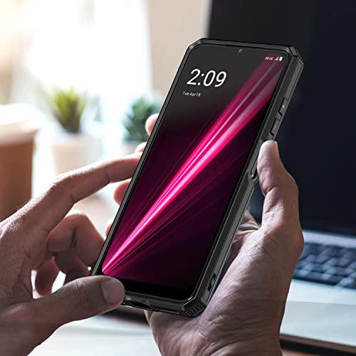 LEKEVO for REVVL 6 Pro 5G / REVVL 6X Pro 5G Case, with Screen Protector, Military Grade Drop Proof Dual Layer Heavy Duty Rugged Protective Phone Shell (Black)
