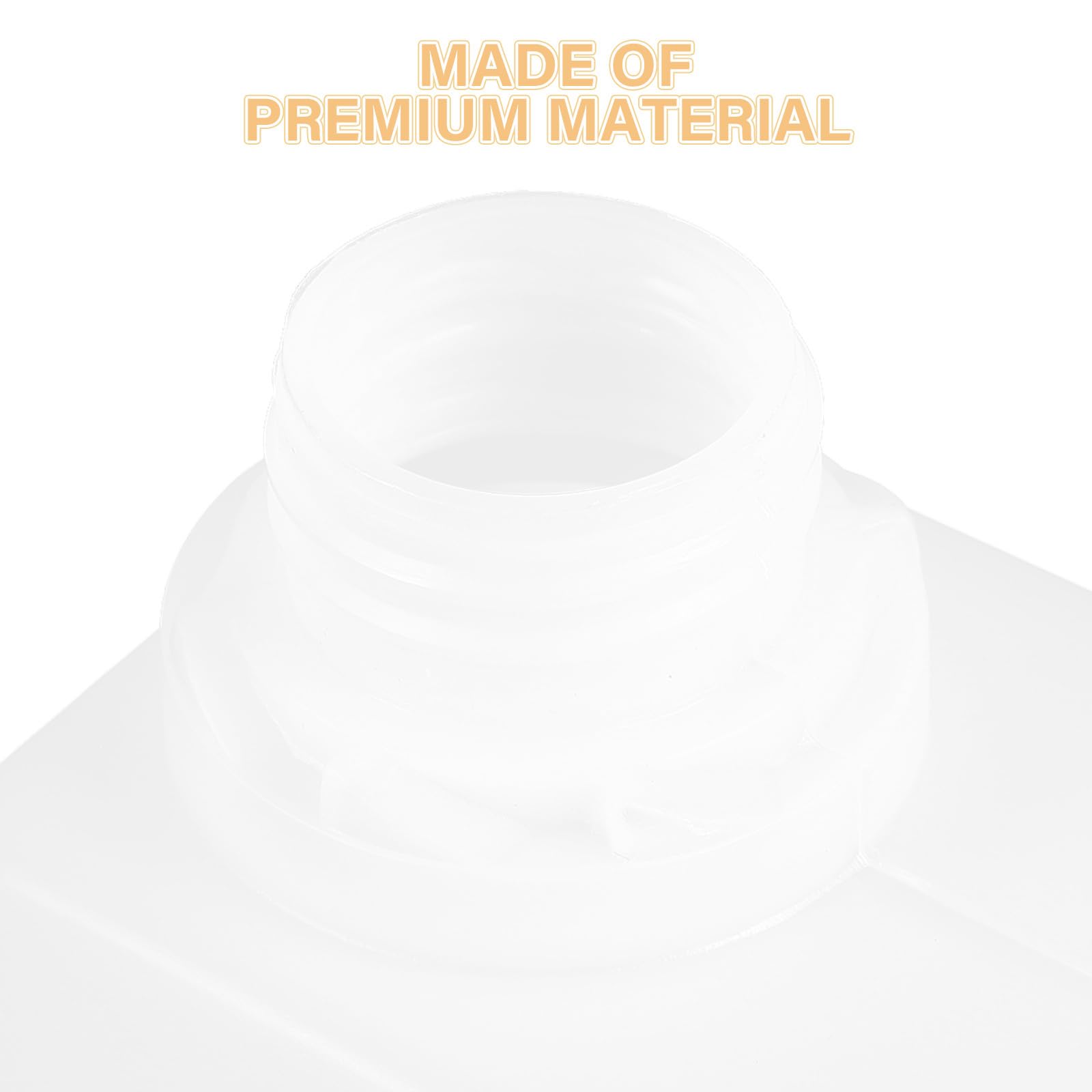 Mobestech Hdpe Side Bottle Empty Plastic Bottles Plastic Gallon Jug 1 Gallon Plastic Jug Plastic Milk Container Large Empty Jug Liquid Glue Plastic Bottles with Lids Storage Bottle White Car