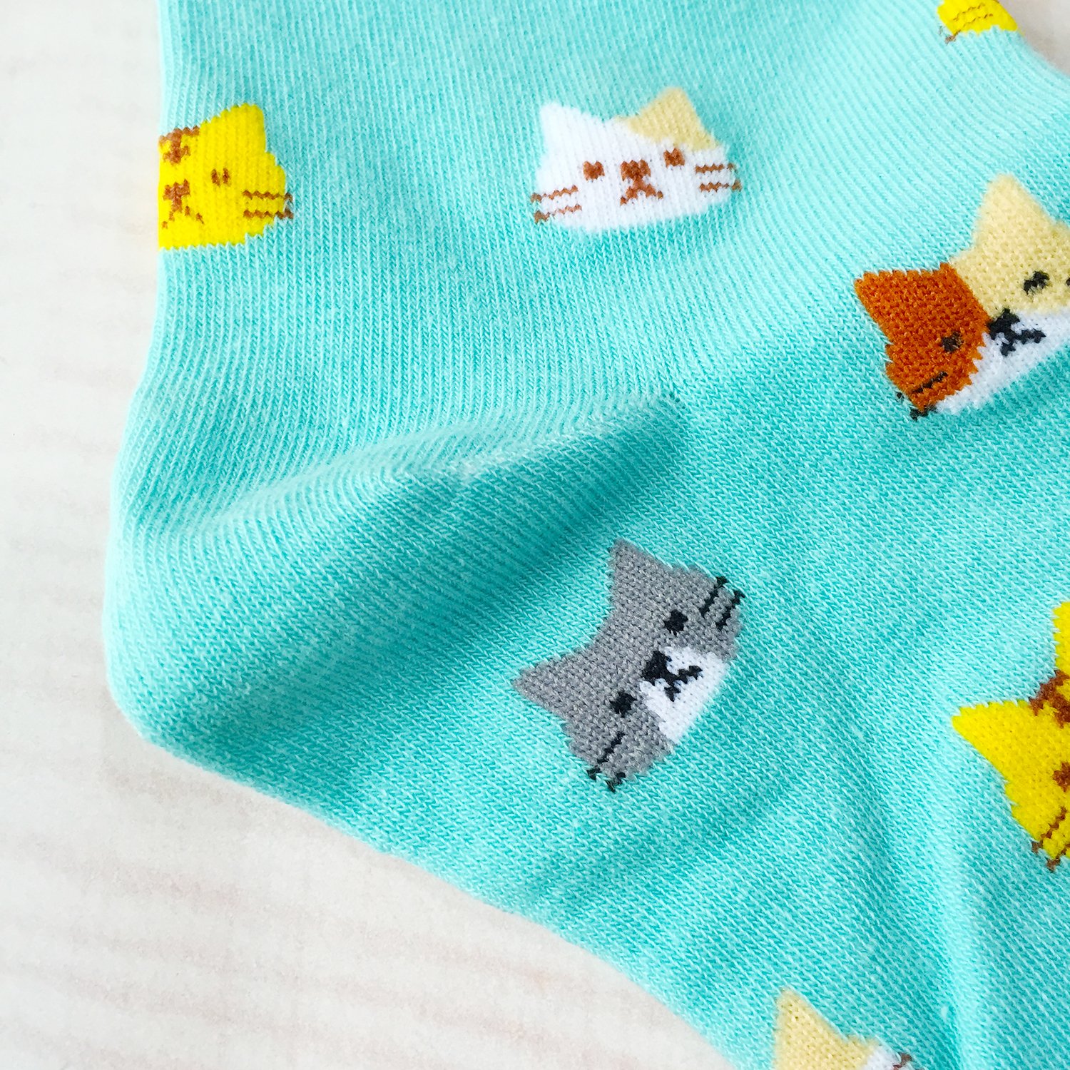 Chalier Womens Funny socks Cozy Cute Printed Patterned Fun Socks Novelty Cat Socks for Women Gifts, Cute Cat Multicolor 01(5 Pairs)