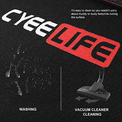 CyeeLife Dart Board Mat with Carrying Bag&Throw line for Steel and Soft Tip Darts Games with Start Lines