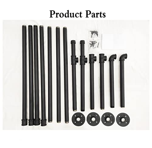 Lengfkus Industrial Pipe Clothing Rack Wall Mounted,Retail Display Clothes Hanging Rod Bar,Heavy Duty Garment Rack,Vintage Commercial Grade Clothing Hanging Rack Organizer