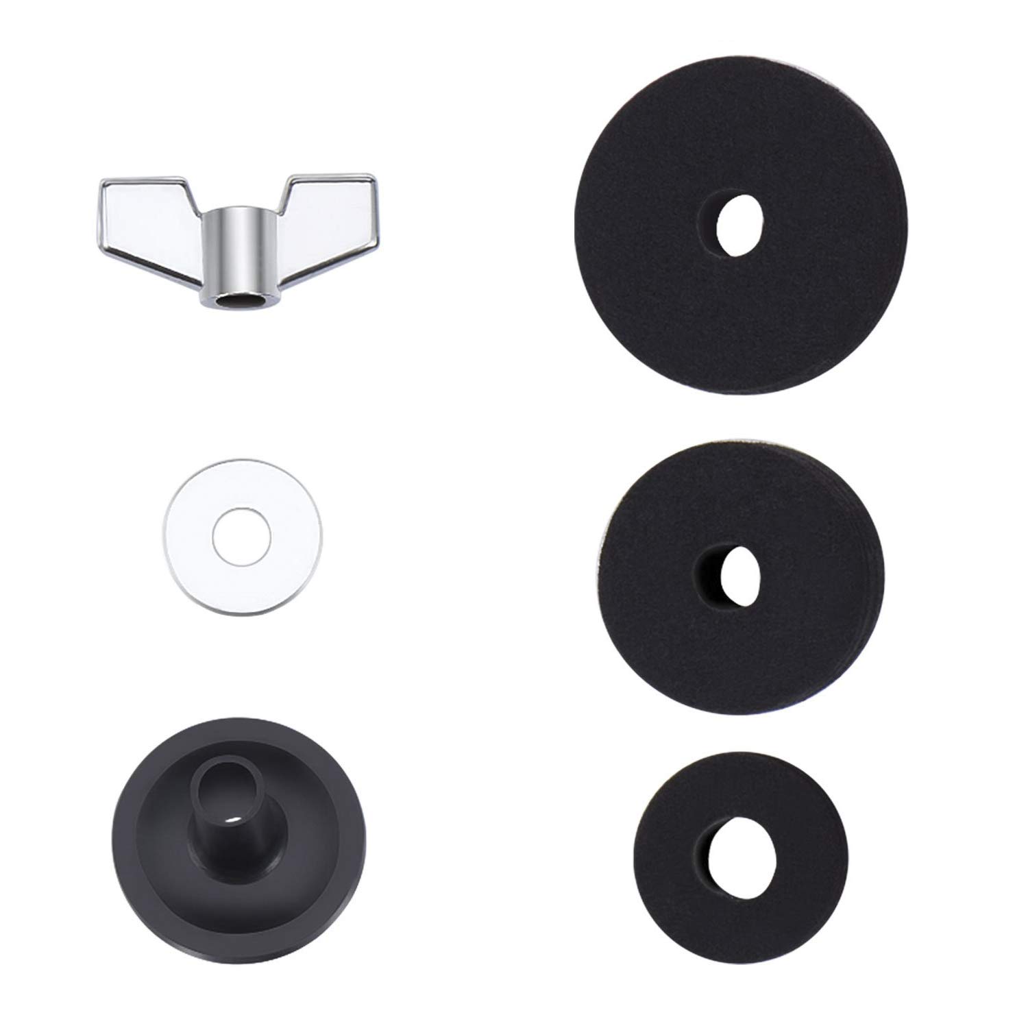 Cymbal Replacement Accessories 21 Pieces,Cymbal Stand Sleeves,Cymbal Felts with Cymbal Washer and Base Wing Nuts for Drum Set