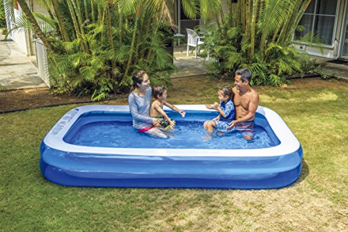 Giant Inflatable Kiddie Pool - Family and Kids Inflatable Rectangular Pool - 10 Feet Long (120" X 72" X 20")