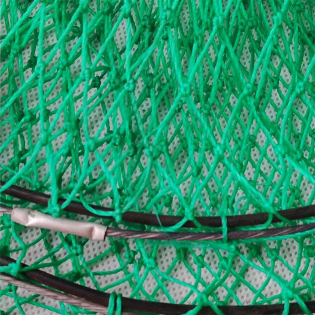 DLOETT Fishing Tackle Folded Portable Trap Cage Boat Fishing Three Floating Ball Cast Mesh Fish Net Catching