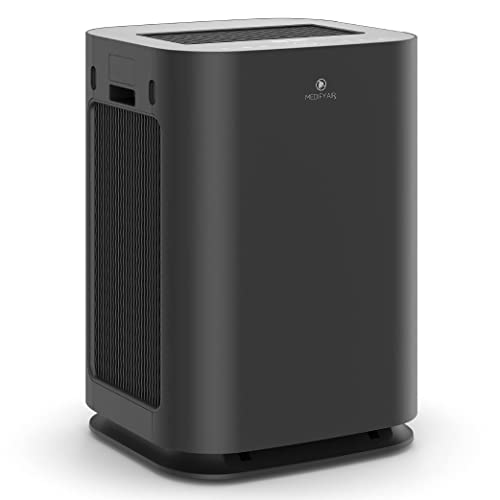Medify Air MA-125 Air Purifier with True HEPA H14 Filter | 2,051 sq ft Coverage | for Allergens, Wildfire Smoke, Dust, Odors, Pollen, Pet Dander | Quiet 99.9% Removal to 0.1 Microns | Black, 1-Pack