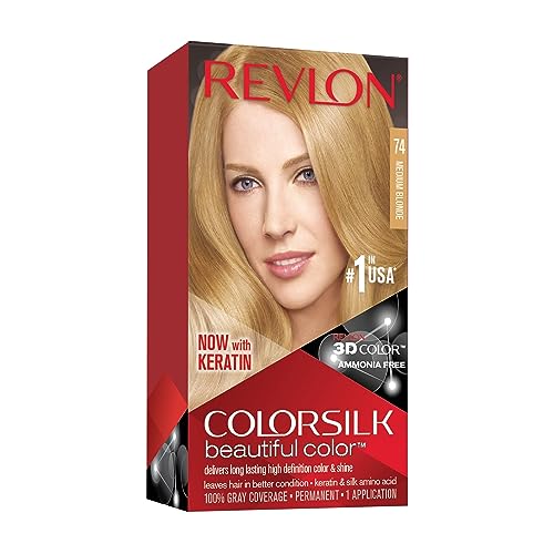 Revlon ColorSilk Hair Color [74] Medium Blonde 1 Each (Pack of 3)