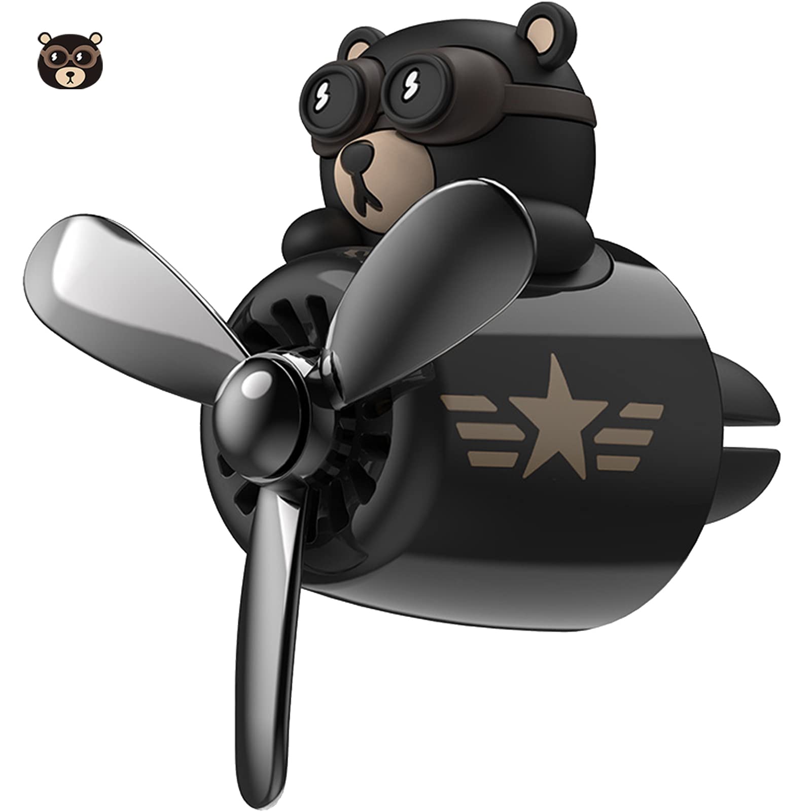 Car Air Fresheners Cute Pilot Duck Car Diffuser Rotating Propeller Cartoon Automotive Air Outlet Car Perfume Decoration