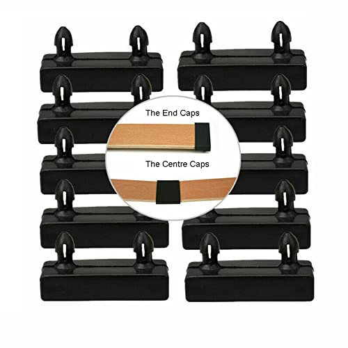 SmaUnicorn 20pcs 53.5-54.5mm Replacement Bed Slat Holders Kits Plastic Centre Caps or End Caps for Holding Securing Wooden Slats Bed Base(10pcs Centre Caps+10pcs End Caps)¡