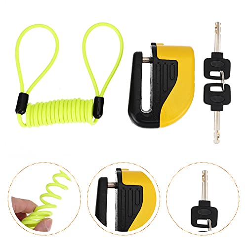 DOITOOL Padlocks 2Pcs Disc Lock Alarm with Reminder Cable Anti- Motorcycle Alarm Padlock for Bikes Scooters Accessories Motor Bike