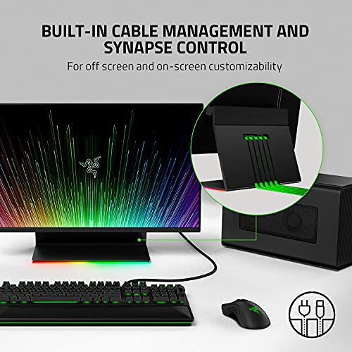 Razer Raptor 27" Gaming Monitor: WQHD (2560x1440) - IPS-Grade - 165Hz - 1ms Response - HDR 400 - NVIDIA G-Sync Compatible & AMD FreeSync - Solid Aluminum Base Chroma RGB