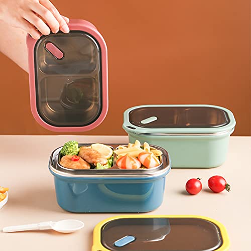 Gigicloud Stainless Steel Bento Box, Portable Lunch Box For Adult Stainless Steel Compartment Sealed Food Storage Containers