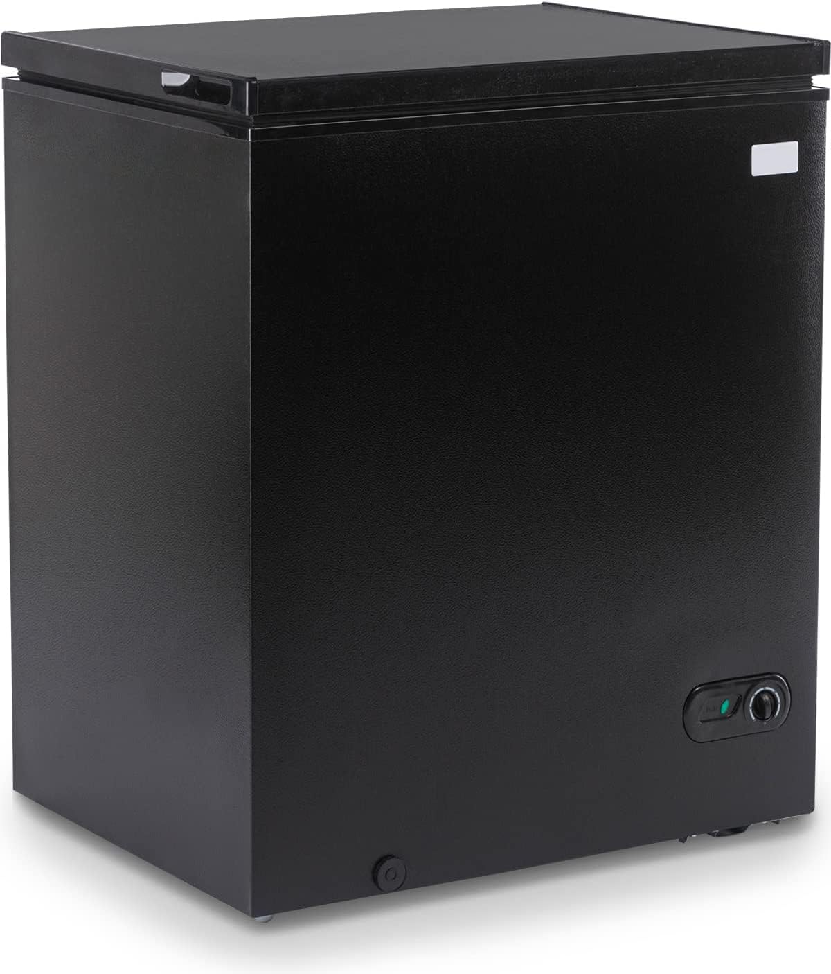 Muhub 5.0 Cu.Ft Chest Freezer,Deep Freezer with Removable Basket,Compact Freezer with Top Open Door, Adjustable Temperature, Low noise,Suitable for Kitchen Dorm Garage and Shed,Black
