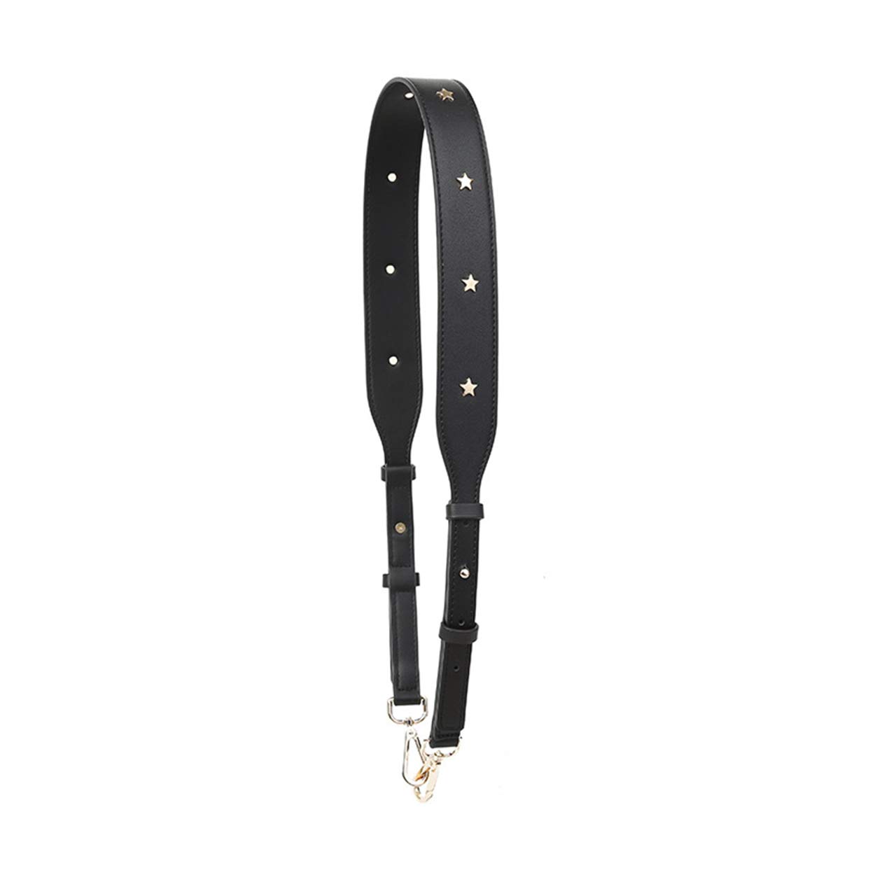Synthetic Leather Straps Replacement Crossbody Bag Strap for Shoulder Handbags (Star Black)