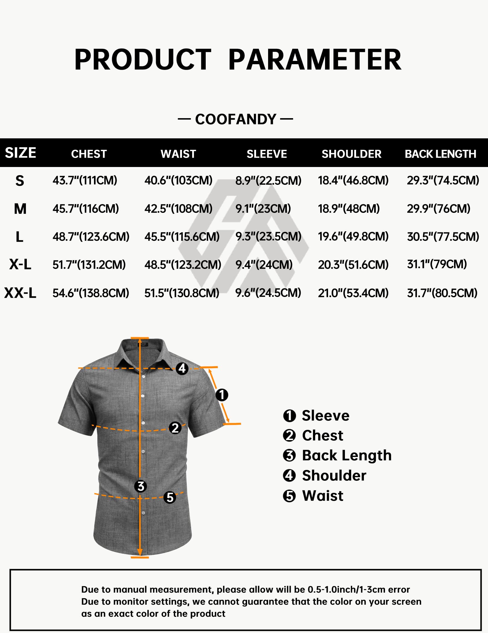 COOFANDY Mens Cotton Linen Shirts Short Sleeve Button Down Shirts Casual Summer Beach Vacation Shirts