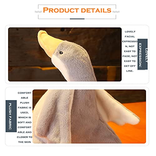 CHELEI2019 19.7" Goose Plush Grey Goose Swan Stuffed Animal Duck Plush Toy,Gifts for Kids