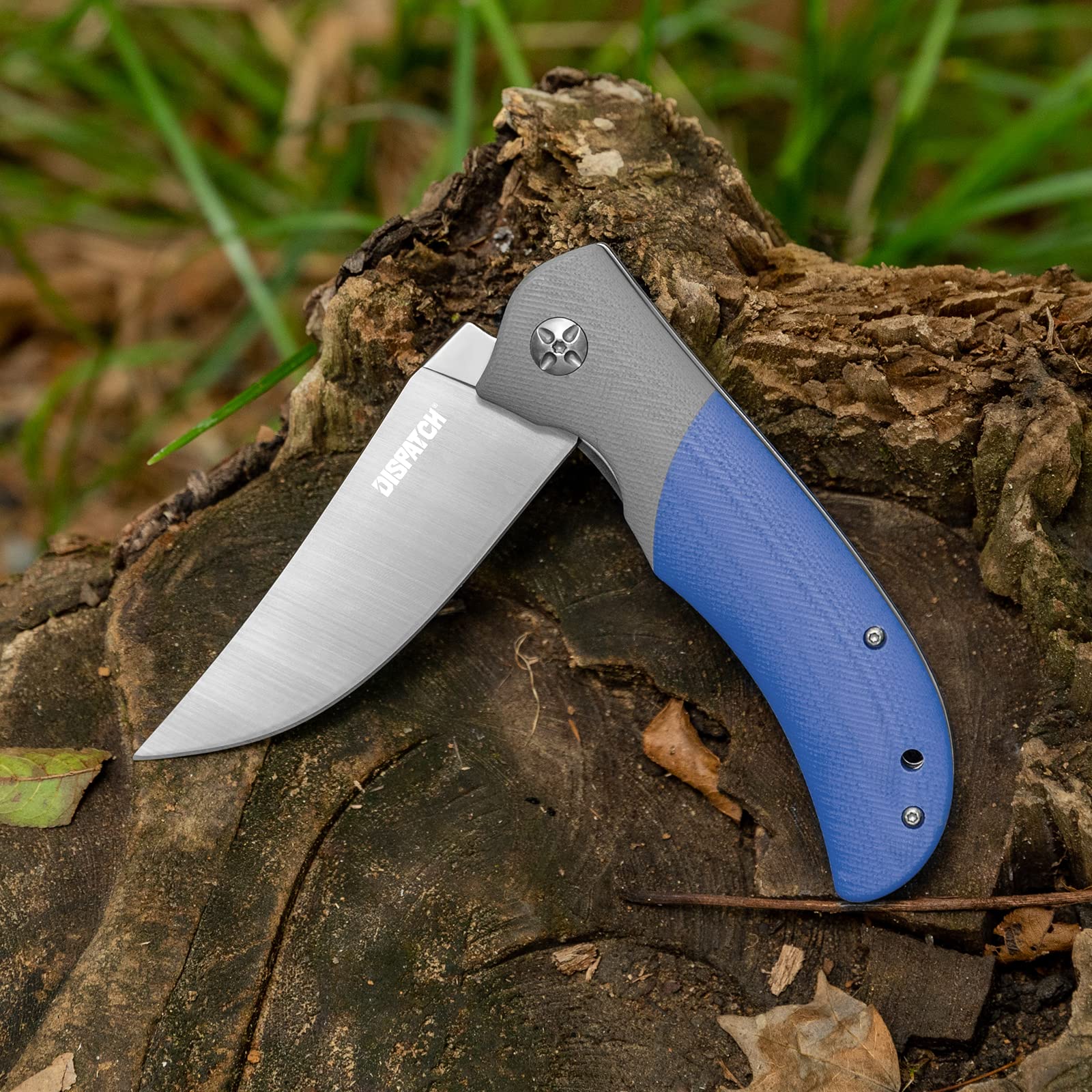Dispatch 8cr Blade Folding Pocket Knife with G10 Handle, Liner Lock with Clip for Survival, Hunting, Tactical, Outdoor Camping EDC Tool