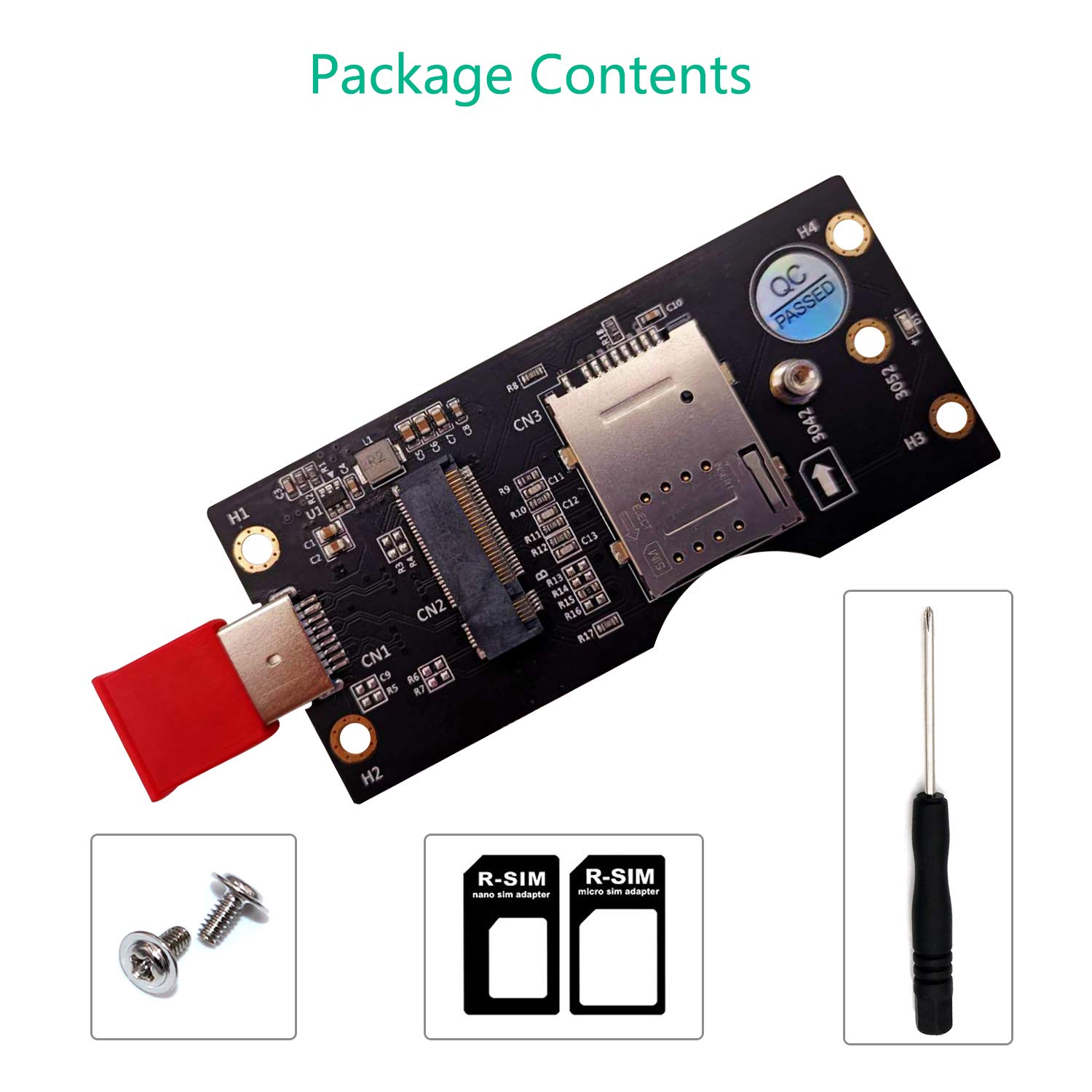 NGFF(M.2) to USB 3.0 Adapter with SIM 8pin Card Slot for 3G/4G/5G Module