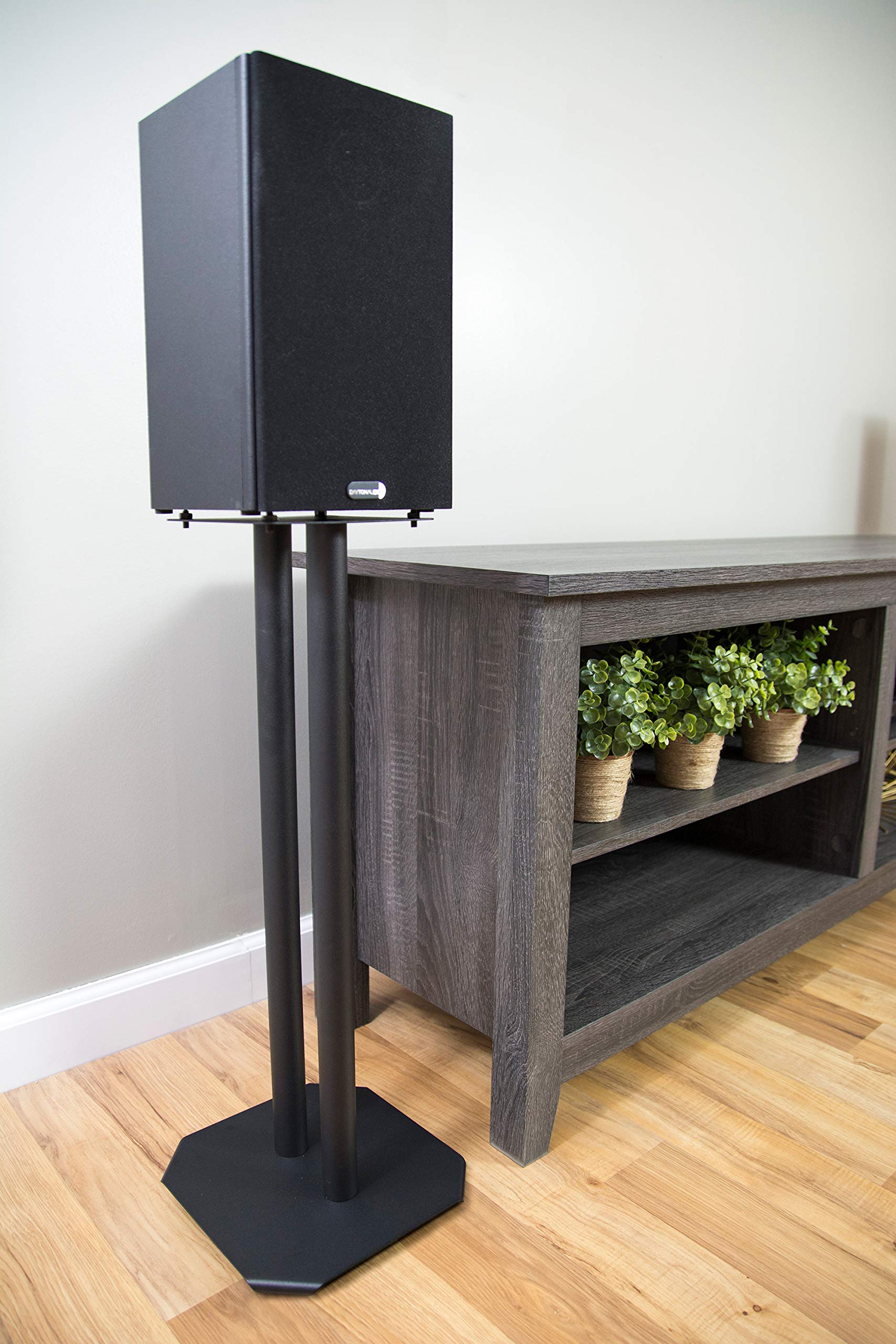 VIVO Premium Universal 25 inch Floor Speaker Stands for Surround Sound and Book Shelf Speakers, 2 Stands Included, STAND-SP03B…