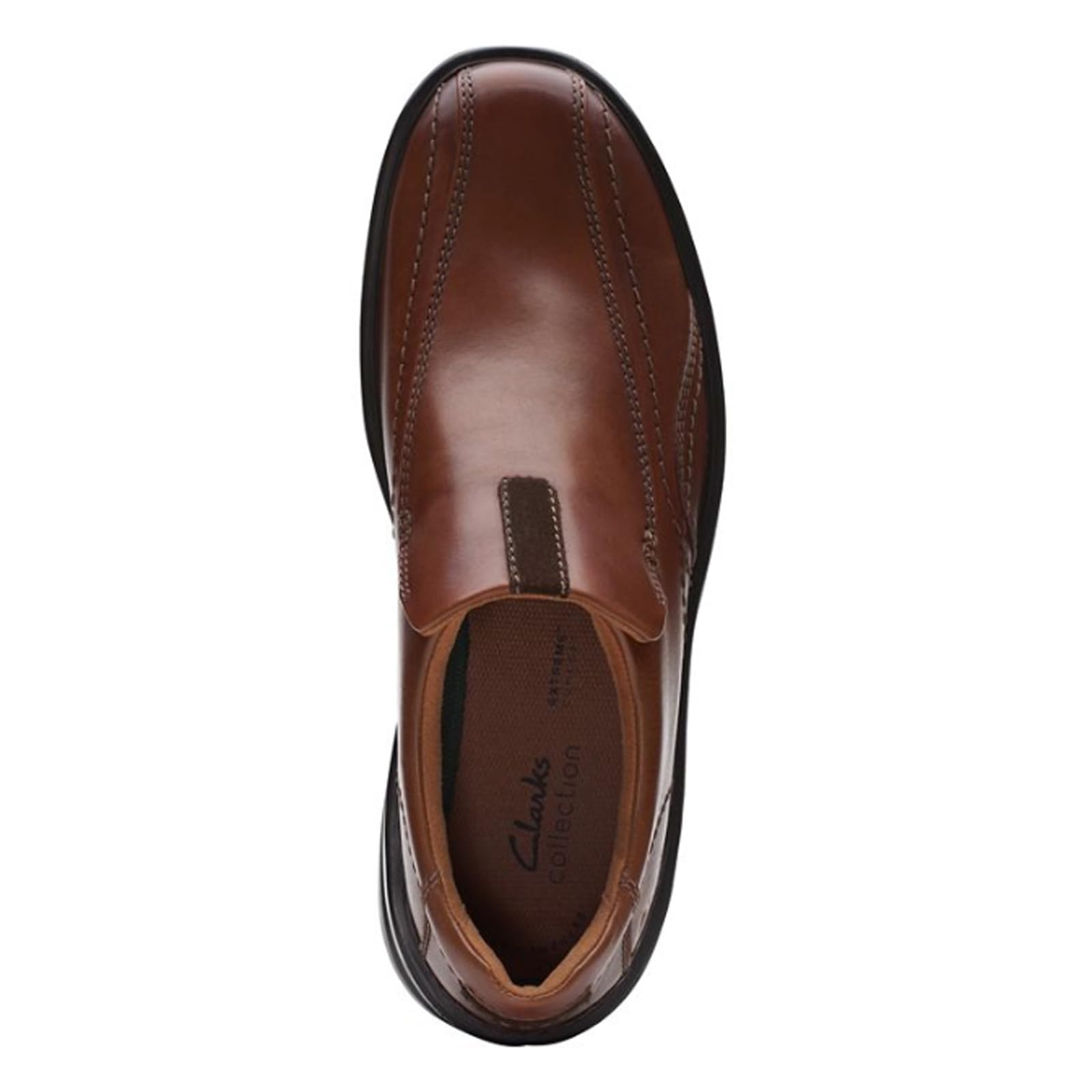 Clarks Men's Gessler Step Loafer, Dark Tan Leather, 13 Wide