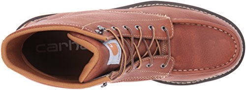 Carhartt mens 6 Inch Waterproof Wedge Steel Toe Work Boot, Tan, 12 Wide US