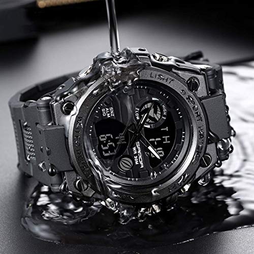 Men's Watches Outdoor Sports Waterproof Military Watch Date Multi Function Tactics Electronic Army LED Stopwatch Digital Aanalog Watches