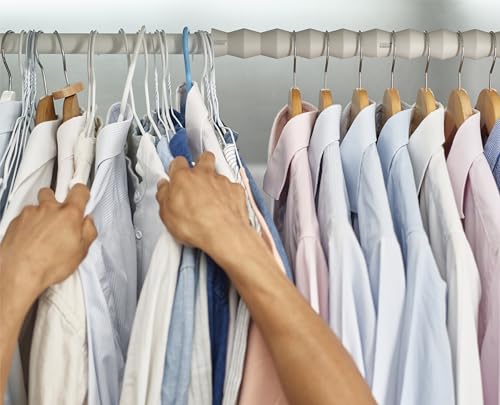 Joseph Joseph Orderly Clothes Rod Spacers 2pk, for Shirts, Skirts and Pants, Wardrobe Hanger and Poles Organizer