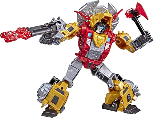 Transformers Bumblebee Cyberverse Adventures Toys Deluxe Class Dinobot Slug Action Figure, Blaster Fire Fury Action Attack, 5-inch