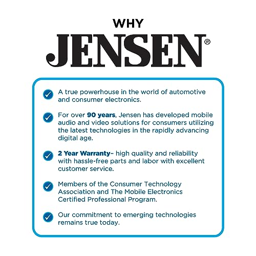 JENSEN CDR171 7 inch AM/FM Motorized Flip Out LED Media Touch Screen Single Din Car Stereo Radio | CD & DVD Player | Push to Talk Assistant | Bluetooth | Backup Camera Input | USB and 3.5mm AUX Inputs