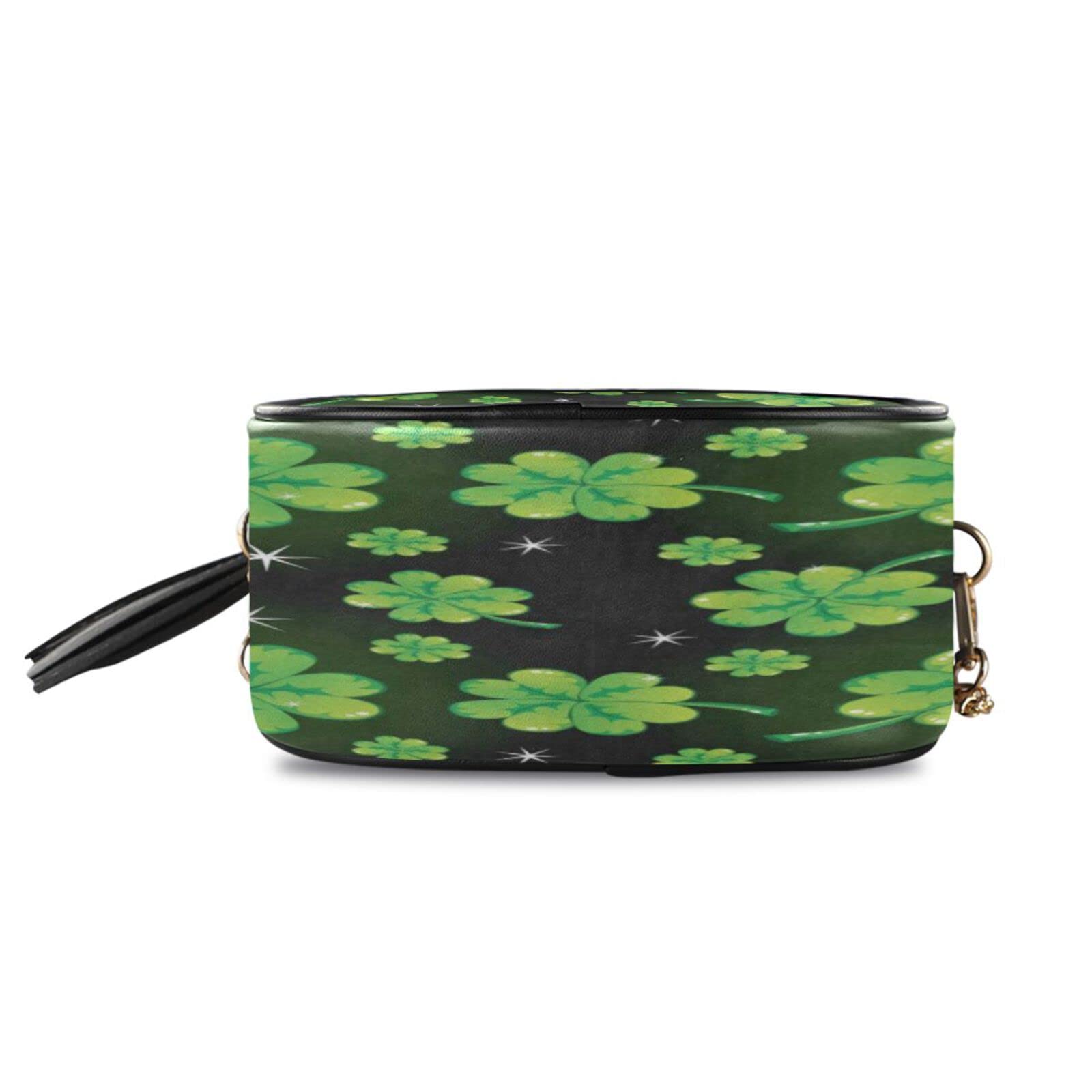 Fvbeaya Blooming Grass Green Women's Small Crossbody Shoulder Bag Soft Leather Tassel Key Ring With Multipurpose Pockets For Work Travel