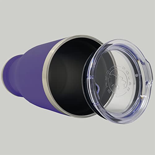 LaserGram 14oz Vacuum Insulated Pilsner Mug, Chef Hat, Personalized Engraving Included (Dark Purple)