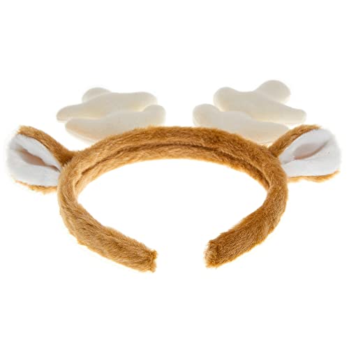 Olivemont Reindeer headband for Christmas party costume with deer antlers and ears