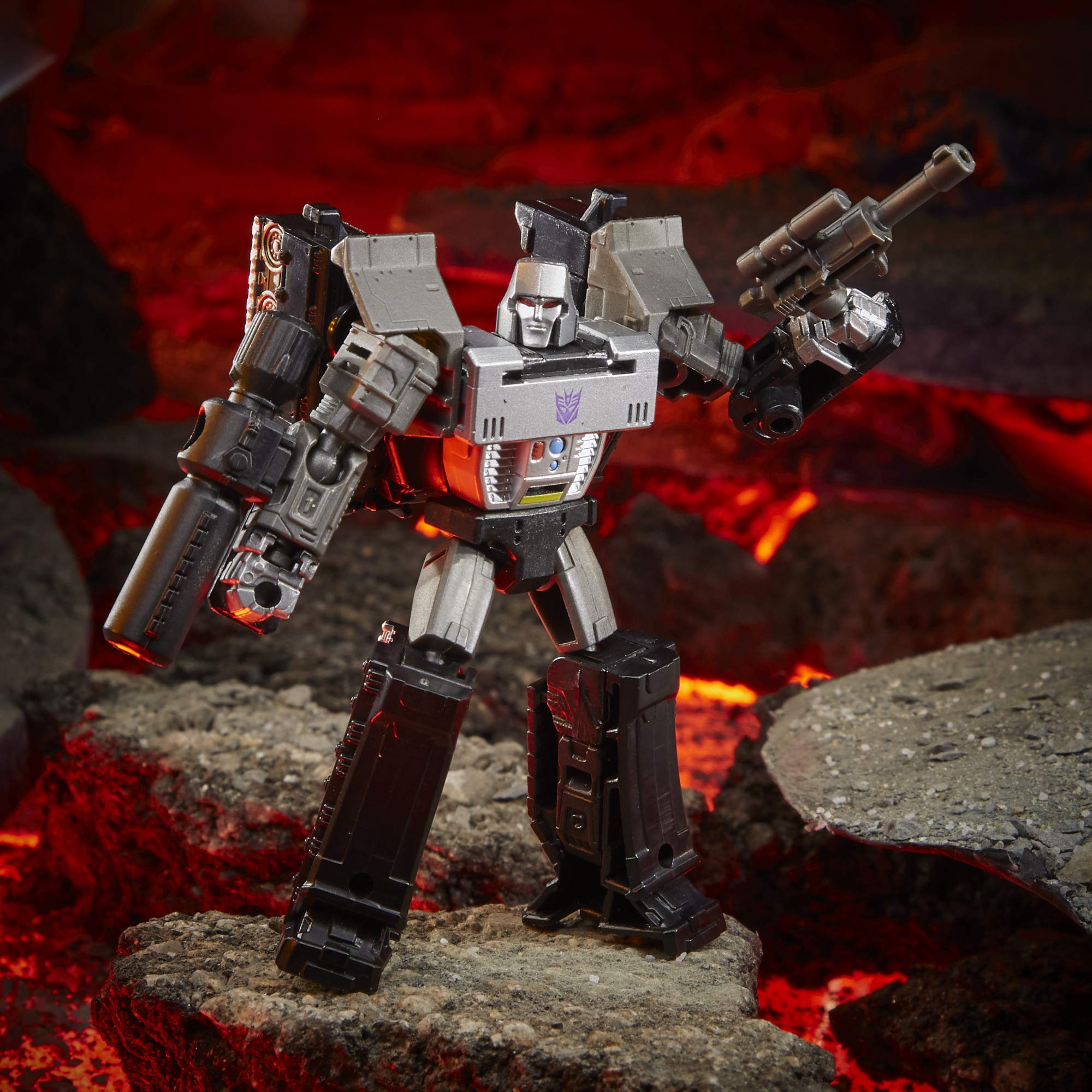 Transformers Toys Generations War for Cybertron: Kingdom Core Class WFC-K13 Megatron Action Figure - Kids Ages 8 and Up, 3.5-inch, Black