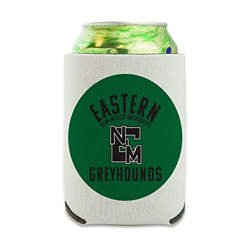 Eastern New Mexico University Greyhounds Logo Can Cooler - Drink Sleeve Hugger Collapsible Insulator - Beverage Insulated Holder